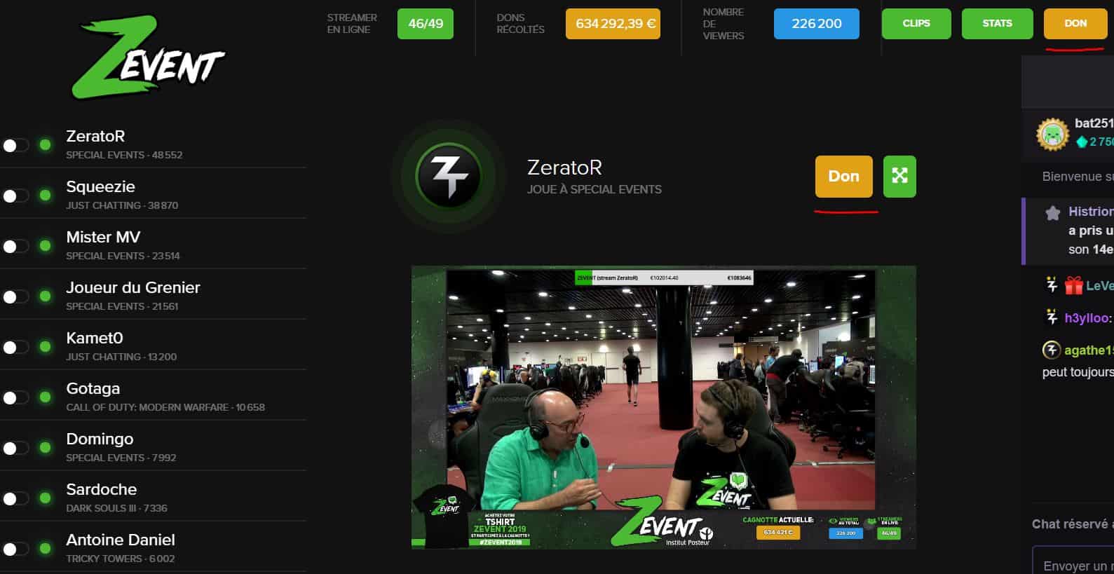 Z EVENT (2019) : QUAND LE STREAMING DEVIENT CARITATIF